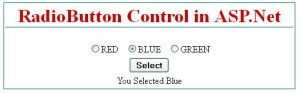 Use RadioButton Control in ASP.Net C#.