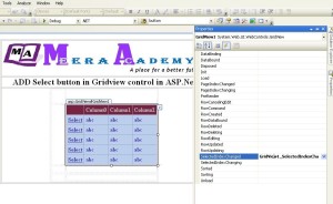 ADD Select button in Gridview control in ASP.Net C#.