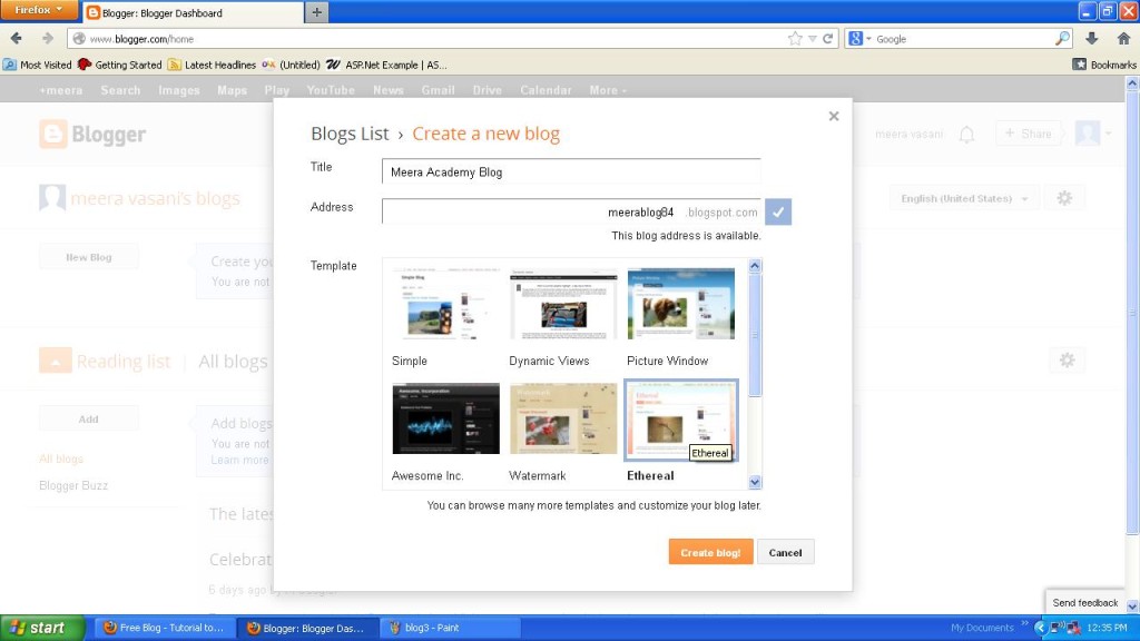 How to Create a Blog with Blogger.com