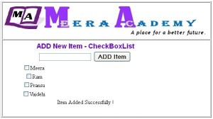 How to ADD New Item to CheckBoxList Programmatically in ASP.Net