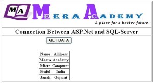 Connection Between ASP.Net and SQL-Server using SQLCommand