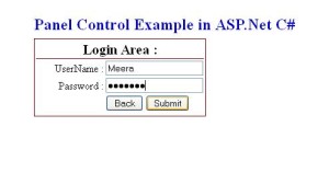 How to use Panel Control in ASP.Net C#