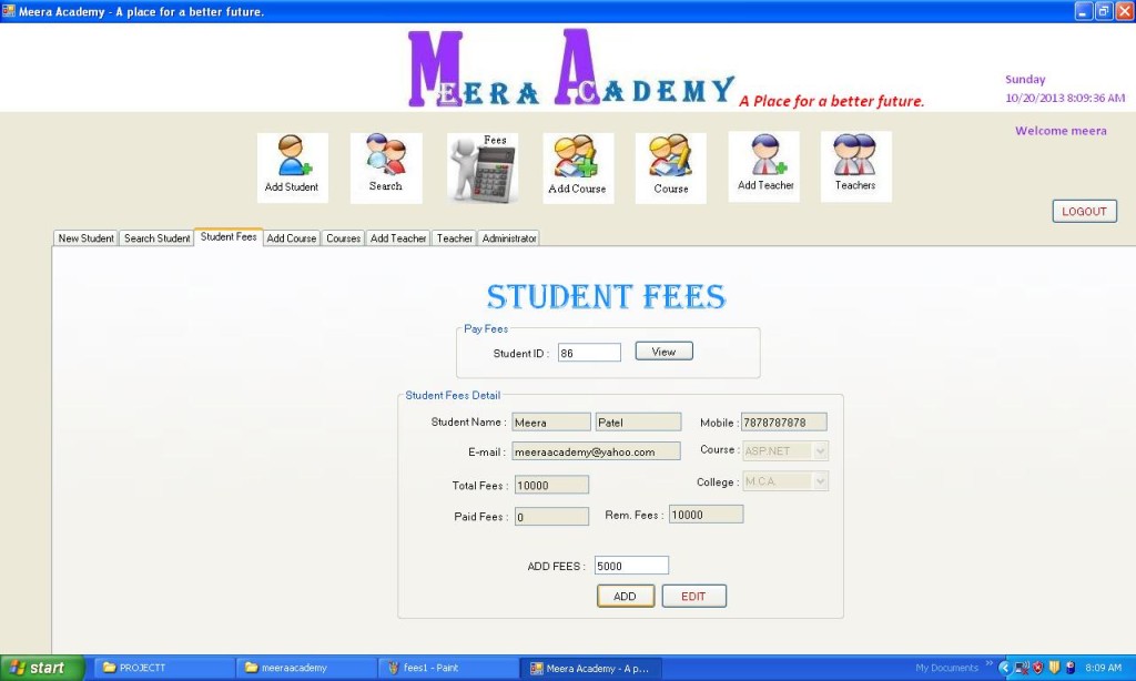 Student Management System Project in C# .Net