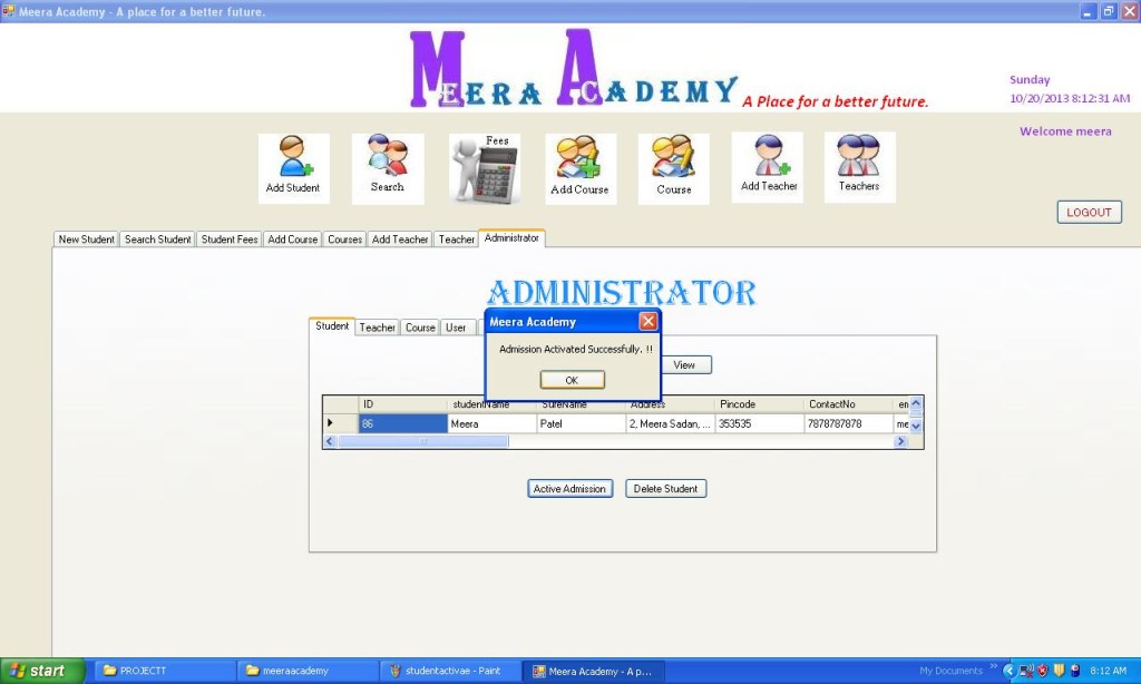 Student Management System Project in C# .Net