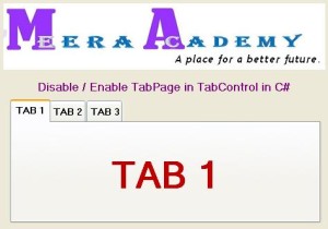 Disable Tab Pages in Tab Control in Windows Application C#