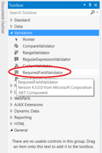 How to use RequiredFieldValidator Control in ASP.Net