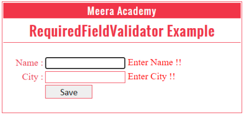 How To Use Requiredfieldvalidator Control In Aspnet