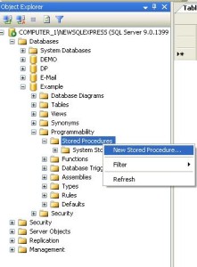 Create new Stored Procedure in SQL-Server.