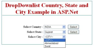 Country, State and City dropdownlist in ASP.Net