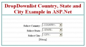 Country, State and City dropdownlist in ASP.Net