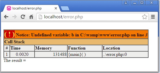 Types Of Errors In PHP