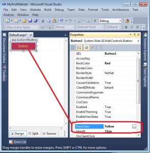 Set Server controls Properties in ASP.Net