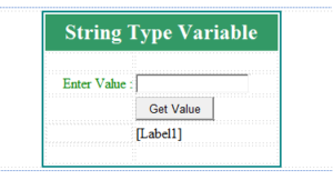 String Type Variable in C#.Net