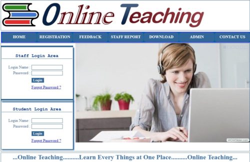 Online Teaching Project in ASP.Net
