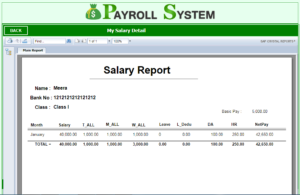 Employee payroll management system asp.net project