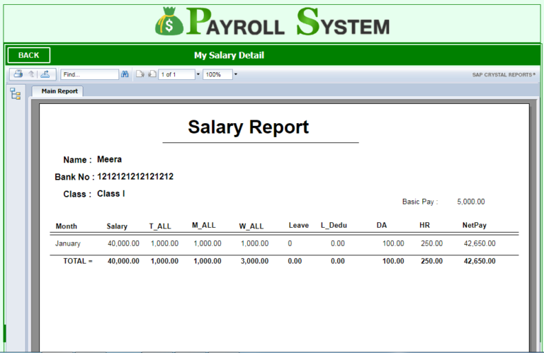 Employee payroll management system asp.net project