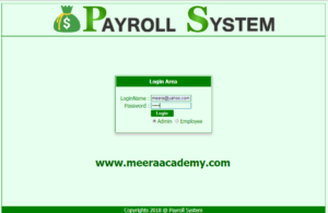 Employee payroll management system asp.net project
