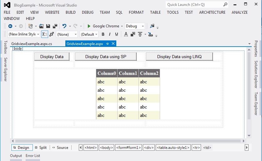 GridView Control In ASP Net