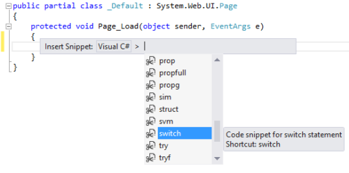 C# switch statements example