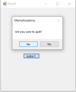 Message Box in C# Windows Application