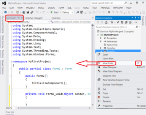 Adding new Windows Forms in C# Windows Application.