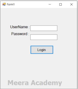 Create Simple Login Form in Windows Application C#